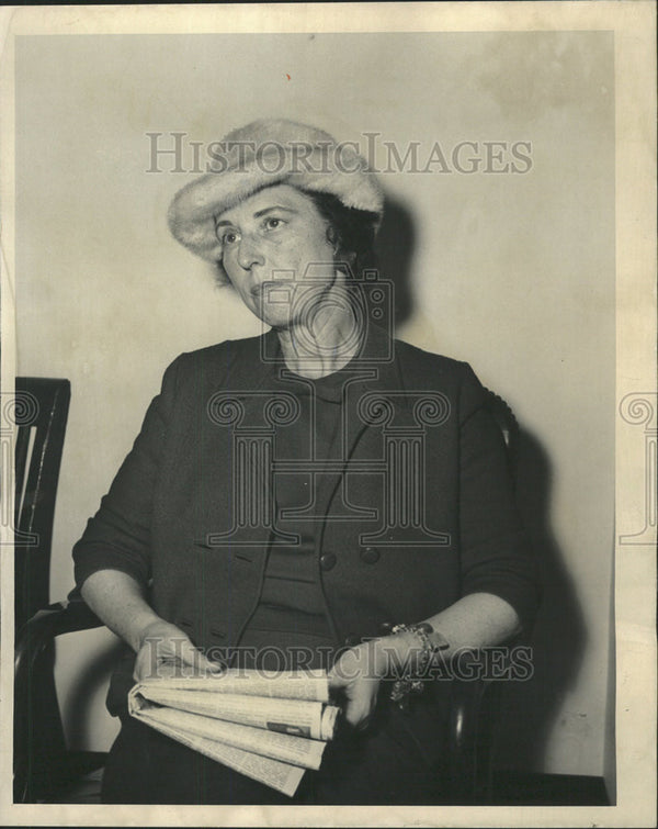 1965 Press Photo Mrs Carl Faerber, Witness Stratton Case Federal Build ...