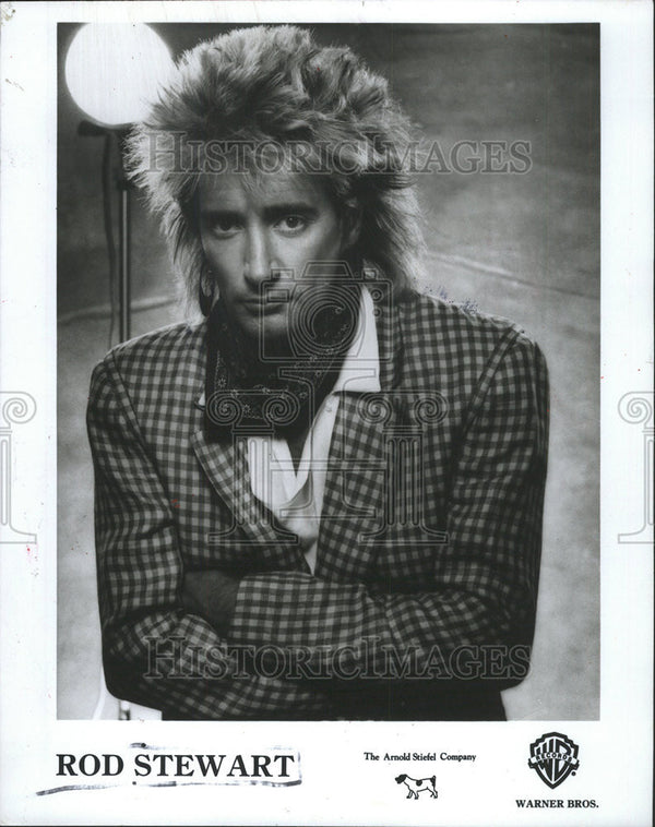 1984 Press Photo Roderick David Rod Stewart CBE singer songwriter musi ...