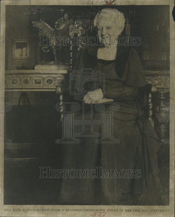 1966 Press Photo Miss Kate Buckingham Alexander Hamilton Chicago Apart ...