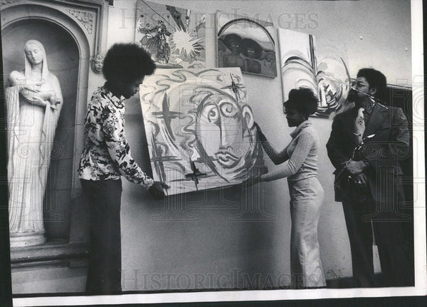 1977 Press Photo Carl Harris Doris Sconiers Paul J. Adams Principal ...