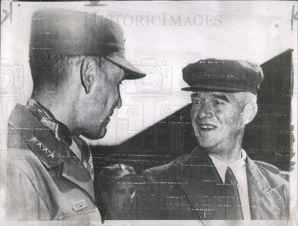 1953 Press Photo POW Maj Gen Dean After Release from Communists ...