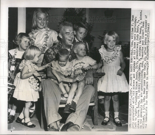 1953 Press Photo Diane Downs Judy Mehr Major General William Dean Home ...