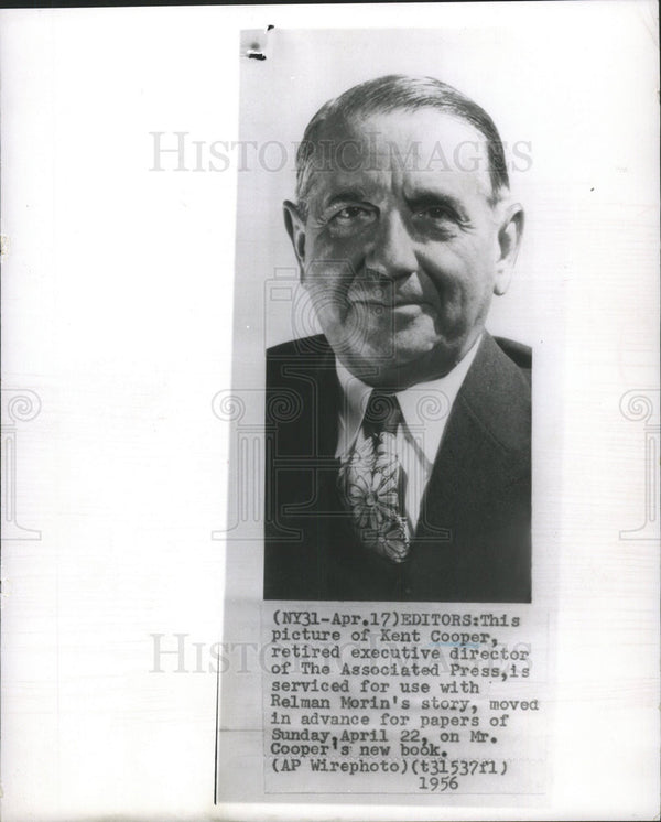 1956 Press Photo Kent Cooper Retired executive director of the associa ...