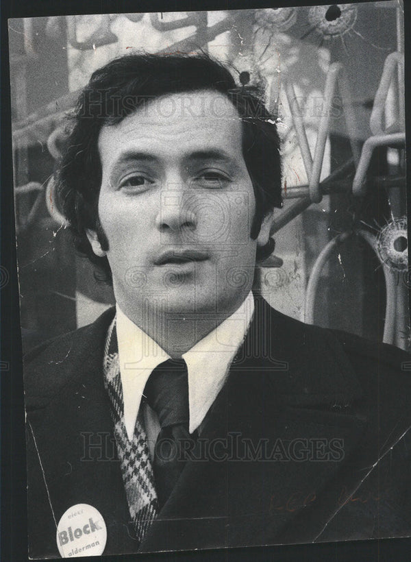 1975 Press Photo Dennis Block candidate for 48th ward Alderman ...