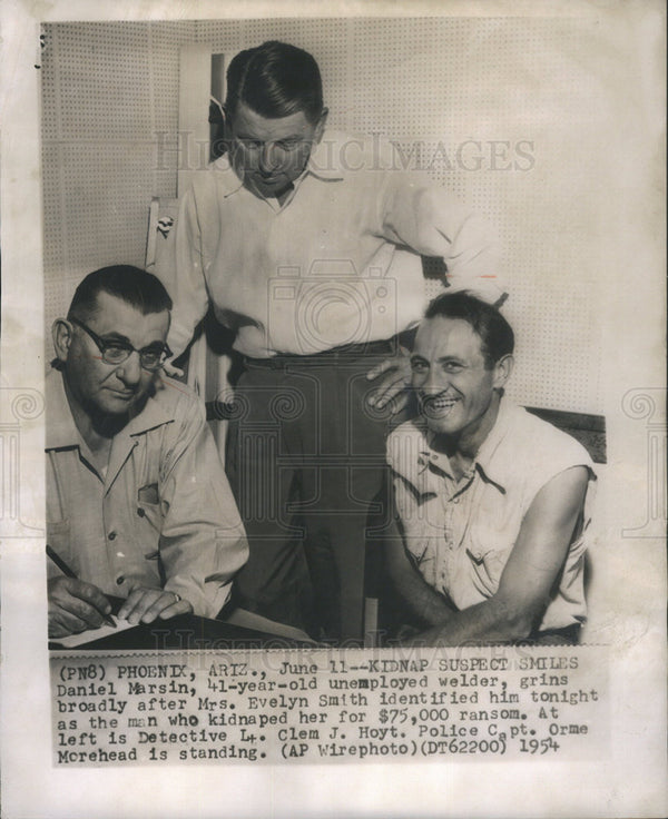 1954 Daniel Marsin Kidnapper, Detective Clem J. Hoyt Police Orme ...