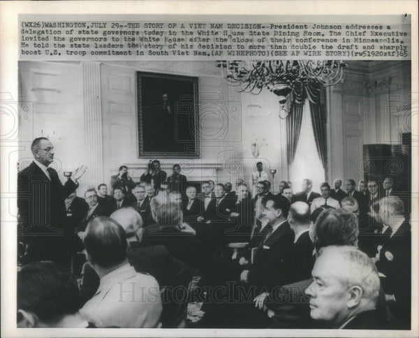 1965 United States President Lyndon B. Johnson Governors Conference ...