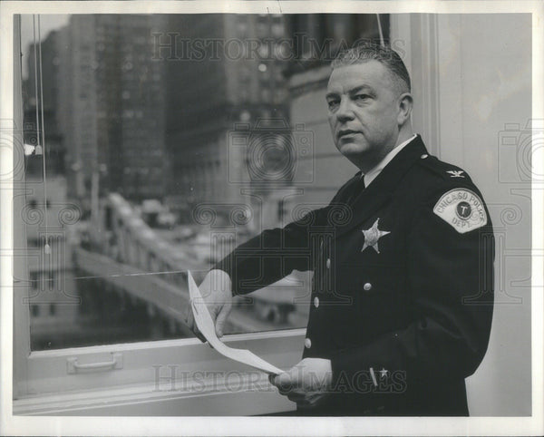 1965 Press Photo Captain Terence Doherty chief Traffic Police Departme ...