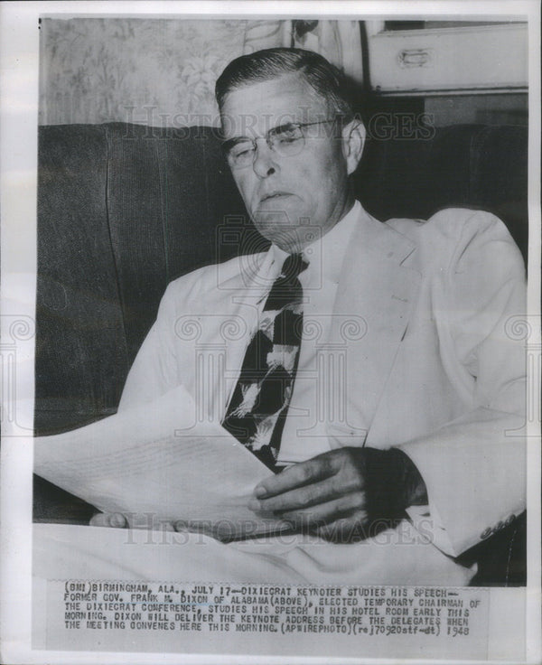 1948 Former Governor Frank Dixon Alabama Dixiecrat Conference Speech ...
