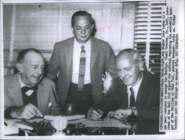 1958 Mayo Smith Redlegs Powell Crosley While Erst While Ball Club ...