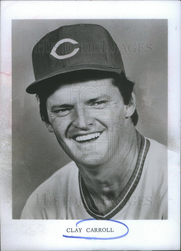1976 Clay Carroll pitcher Major League Baseball Milwaukee Braves ...
