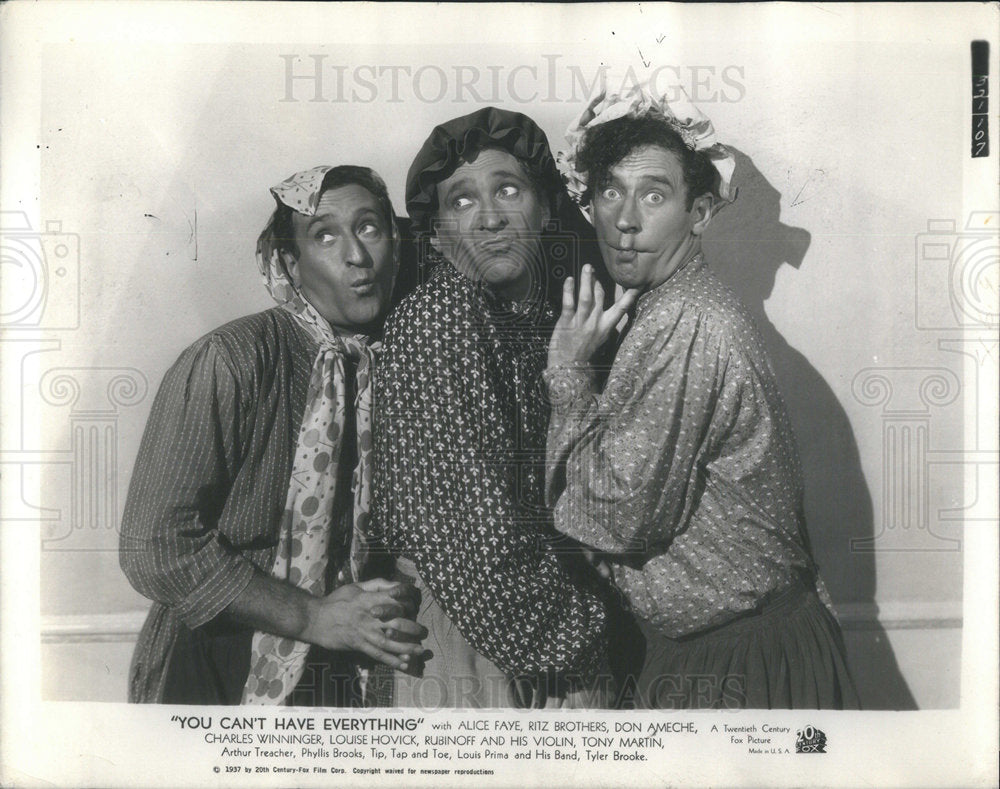1938 Jimmy Harry Al Ritz brothers person Friday Alice faye Don Tony ...