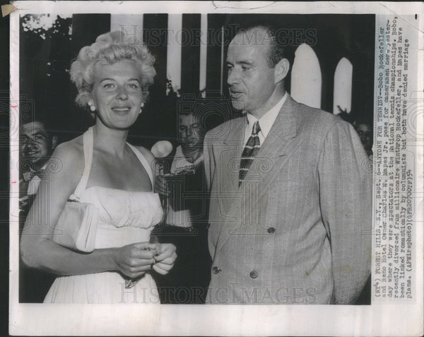 1954 Bobo Rockefeller Rene Hotel Owner Charles Mapes Pose Cameraman ...