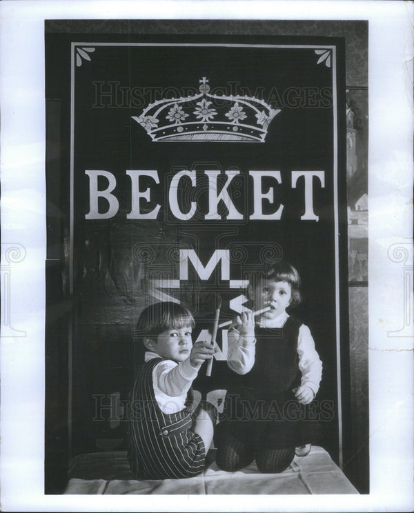 1967 Press Photo Little Ric Riccardo Sister Rita Artistic Finish Touch ...