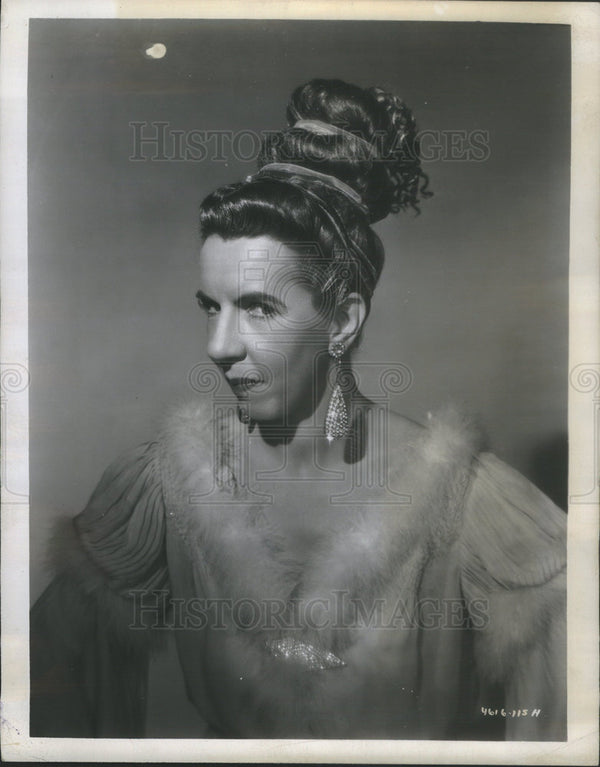 1947 Press Photo Renie Riano Bringing Father La Salle Theater ...