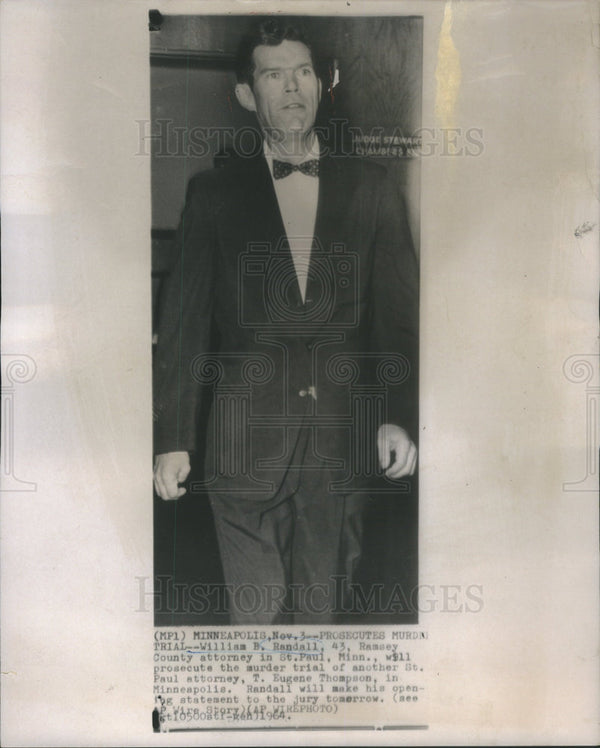 1964 William Randall Attorney St Paul Will Prosecute Murder Trial ...