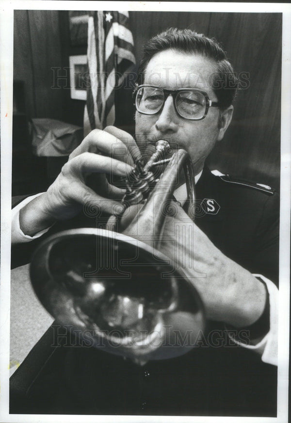 1980 An American brass band composer, Richard E Holz - Historic Images