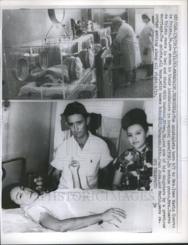 1963 Press Photo Mrs. Cuervo de Prieto birth quintuplet sons - Historic ...