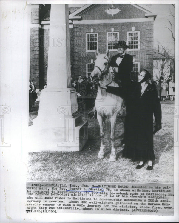 1966 Rev Sumner L Martin and Mrs Martin before 200-Mile Ride - Historic ...