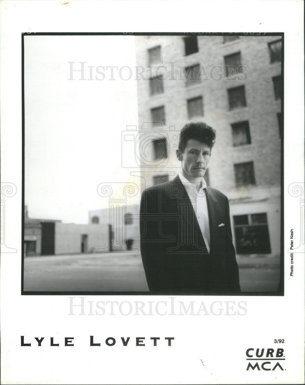 1992 Press Photo Lyle Lovett singer - RSC92005 - Historic Images
