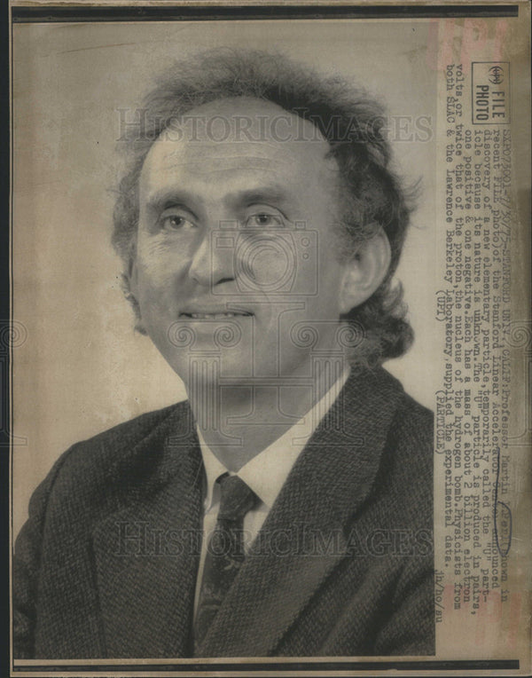 1975 Martin L Perl American Professor Physicist Chicago Illinois ...