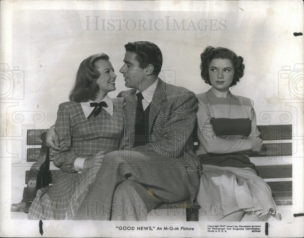 1948 Good News Film Actors Allyson Lawford Marshall Bench Promotion ...