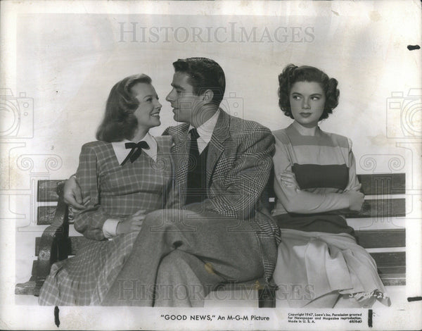 1948 Good News Film Actors Allyson Lawford Marshall Bench Promotion ...