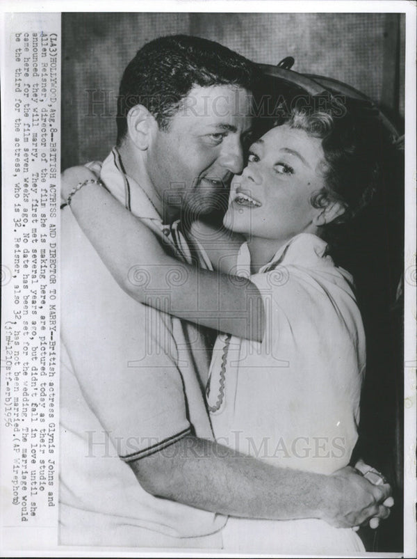 1956 Press Photo Allen Reisner American Film Director & Actress Glynis ...