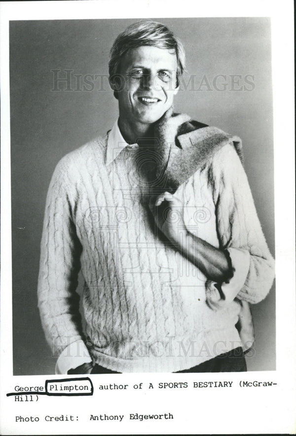 1982 Press Photo George Plimpton author "A Sports Bestiary" - Historic ...