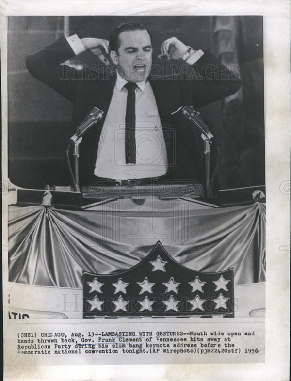 1956 Press Photo Frank Clement - Historic Images