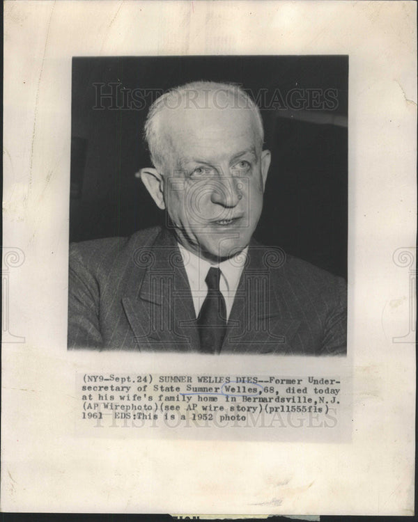 1961 Press Photo SUMNER WELLES AMERICAN GOVERNMENT OFFICIAL - Historic ...