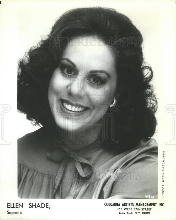 Press Photo ELLEN SHADE AMERICAN SOPRANO NEW YORK - Historic Images