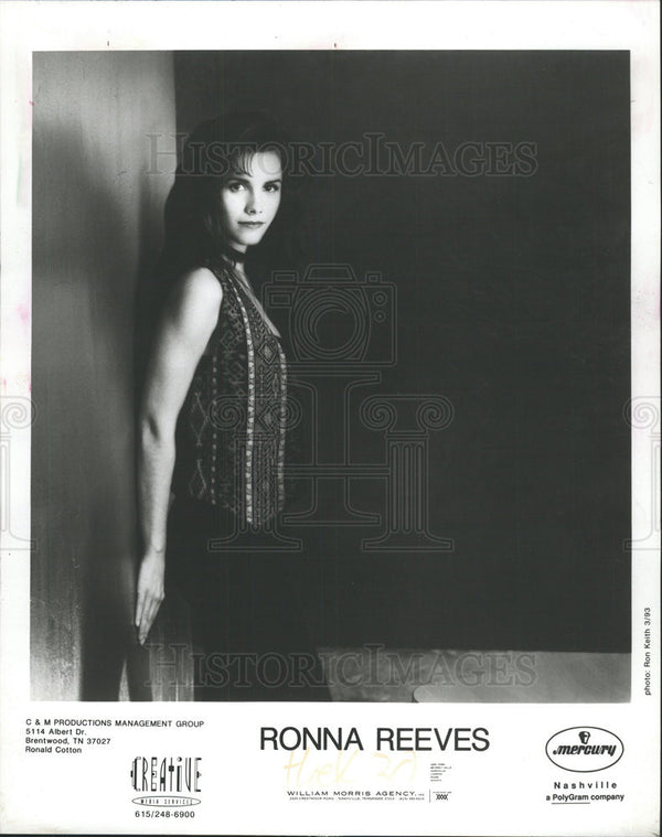 1993 Press Photo Ronna Reeves,singer - Historic Images