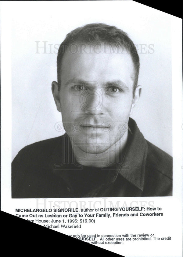 1995 Press Photo Michelangelo Signorile, Author of Outing Yourself ...