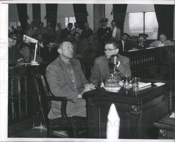 1958 Press Photo Albert 'Keg' Malis Attorney Justin Waitkuss Communist ...