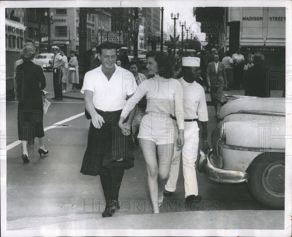 1957 Press Photo Actor Ted Osborn Beauty Queen Diane Danigellis ...