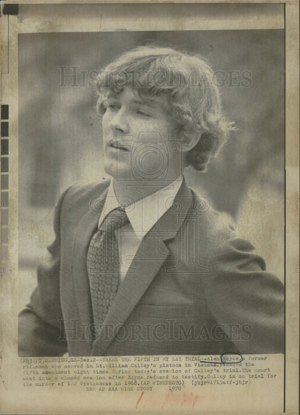 1970 Press Photo Alan Boyce William Calley Rifleman Vietnam - Historic ...