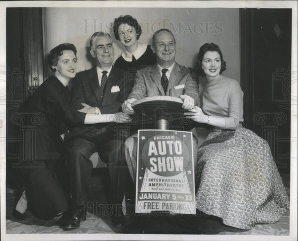 1956 Press Photo C.J. McCorkle Edward Cleary Eileen Sweeny Gail Lewis ...