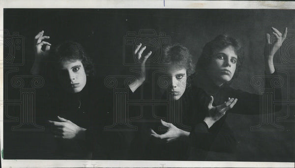 1970 Press Photo David Rebholz Living Moving Manikin Performance ARtis ...