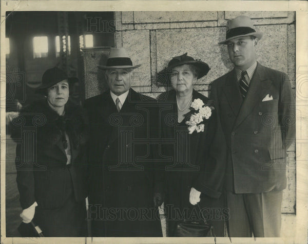 1936 Press Photo Gov Frank Lowden And Family In Chicago After European ...
