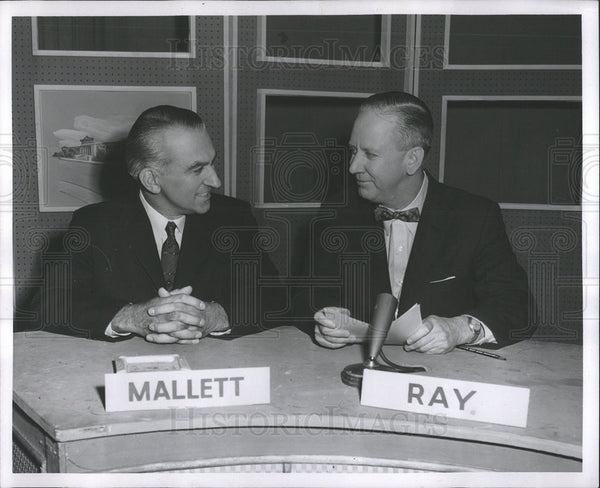 1956 Press Photo David Mallett Democratic Candidate Secretary Bill Ray ...