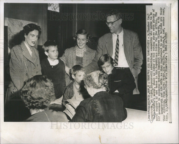 1955 Press Photo W. thatcher longstreth - Historic Images
