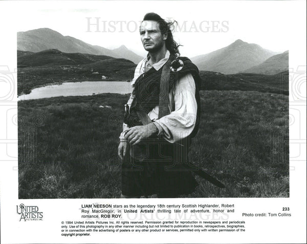 1994 Press Photo Liam Neeson Rob Roy Actor - Historic Images