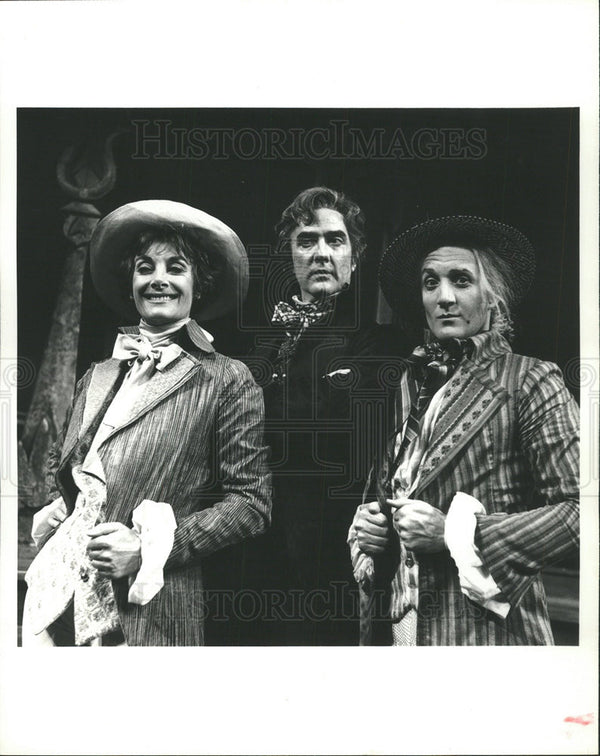 1978 Press Photo Ellis Rabb, Robert Moberly, Jean Marsh Star In Twelft ...