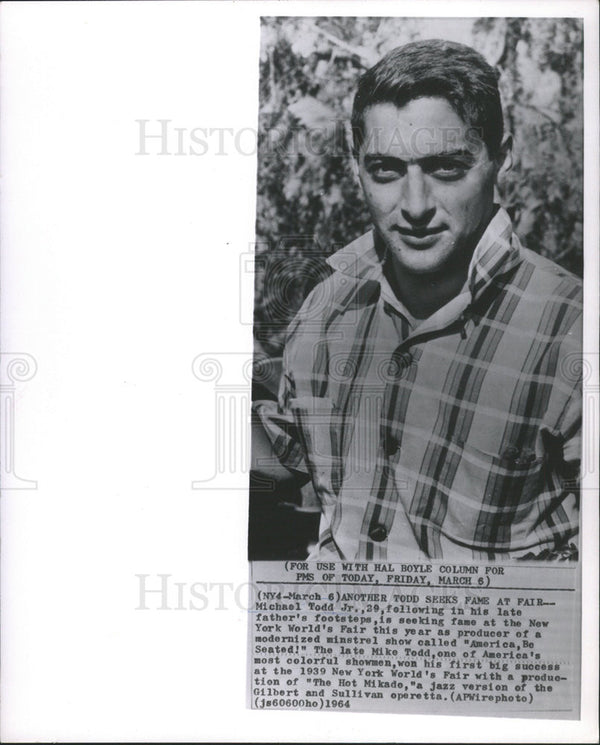 1964 Press Photo Michael Todd Jr,producer - Historic Images