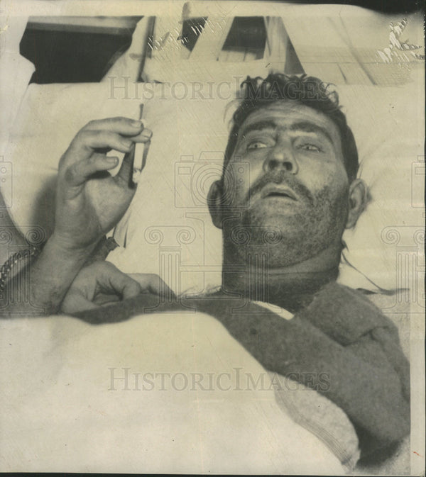 1951 Press Photo Cecil Sanders Only Survivor of an Explosion in a Coal ...