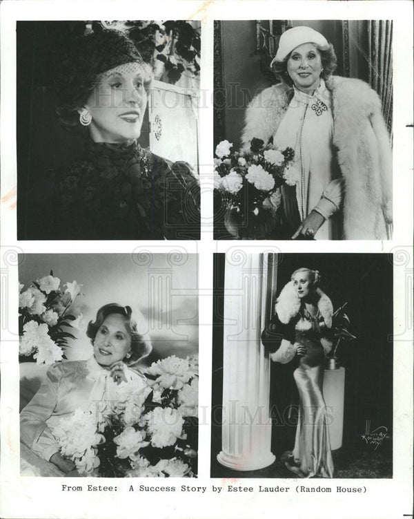1986 Press Photo Mrs. Estee Lauder Book Cover Success Story New York H ...
