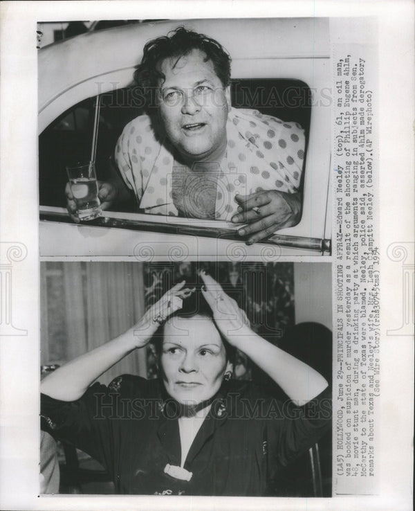 1954 Press Photo Ed Neeley,suspicion of murder and his wife - Historic ...