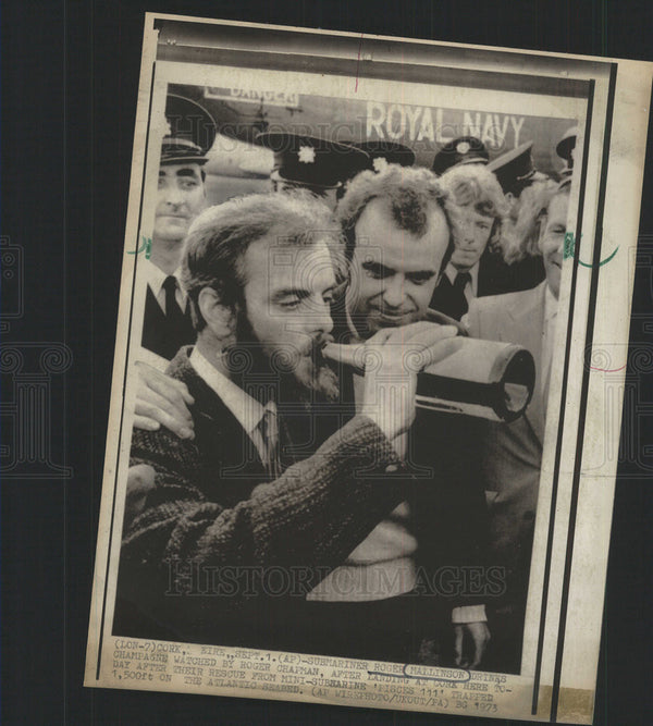 1973 Press Photo Submariner Roger Mallinson and Roger Chapman ...