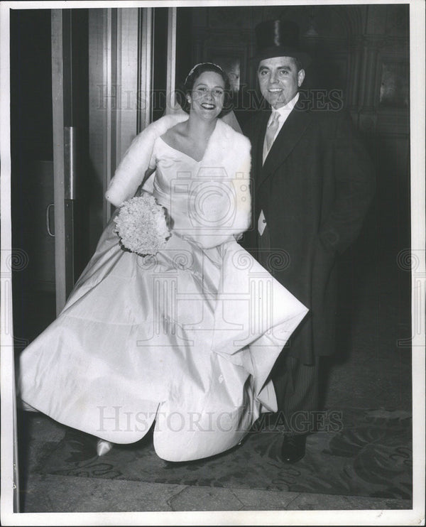 1958 Press Photo Gloria Green marries Dr. Warren McPherson Jr ...