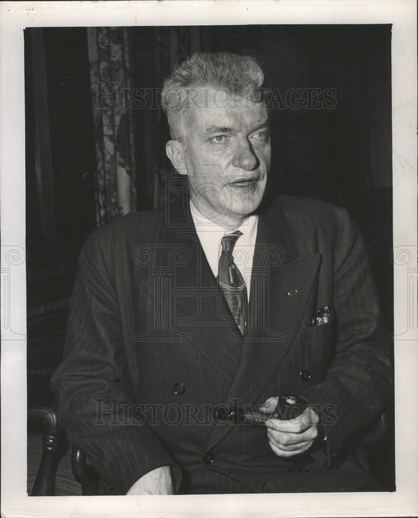 1950 Press Photo William McGovern professor at the Northwestern Univer ...